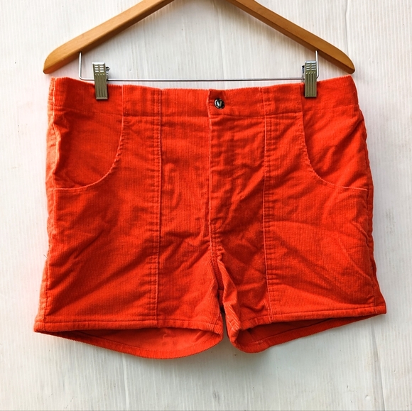 Vintage | Shorts | Vintage Trader Bay High Rise Orange Corduroy Shorts ...
